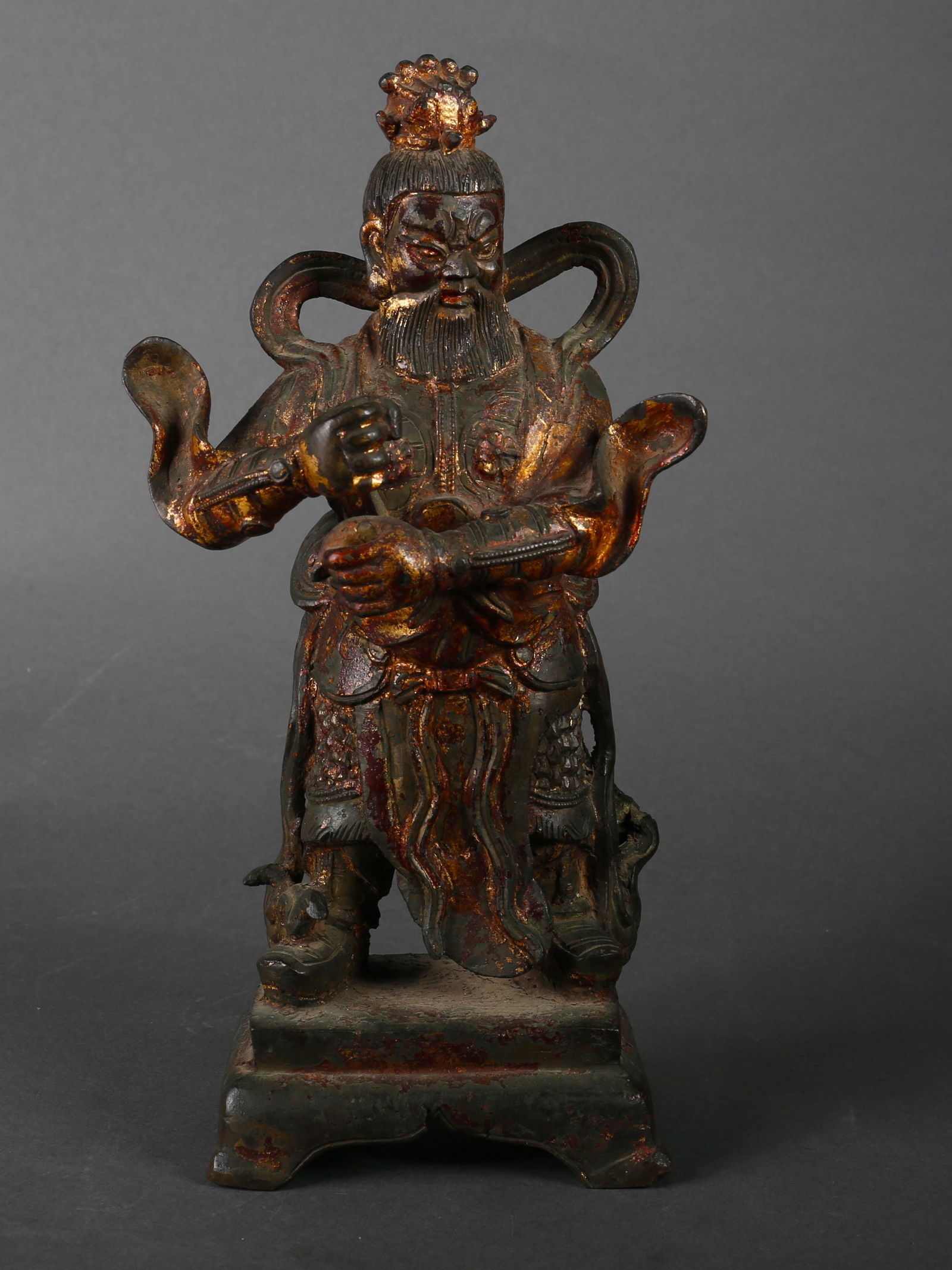 A gilt copper figure statue (#0160) on Jun 08, 2022 | Cohen Art Auction ...