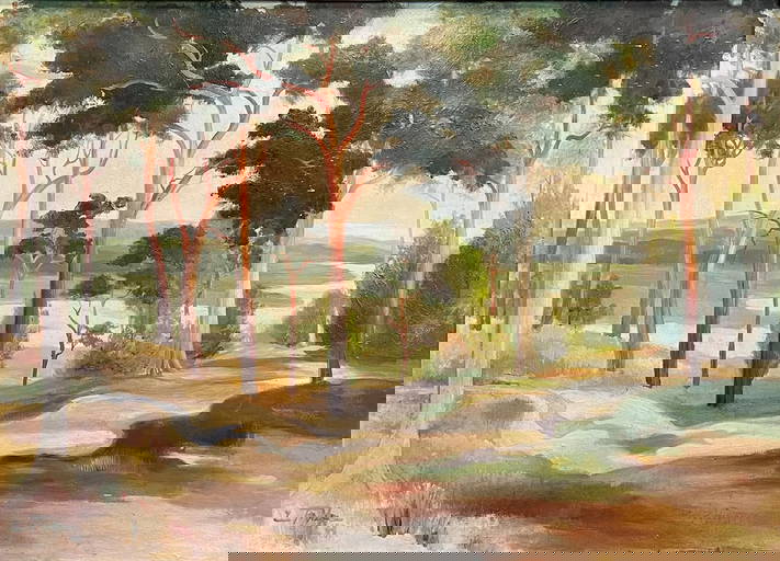 Leo Fritze (1903 1974). "märkische Landscape". 1948.