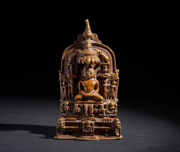 An Indian Jain Icon Depicting Parshva Attended By 4 Tirthankaras ...