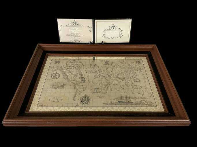 The World Map Royal Geographical Society Silver Map Franklin Mint 1976 ...