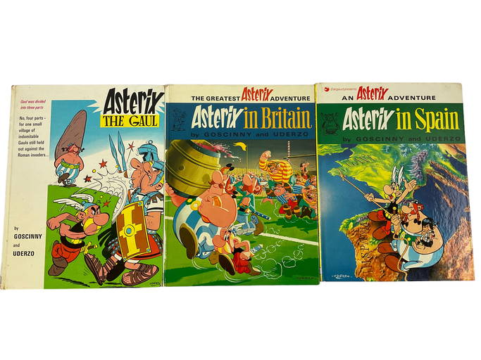 Group Of 3 Asterix Adventures Asterix The Gaul, Asterix In Spain Asterix In Britain Goscinny And