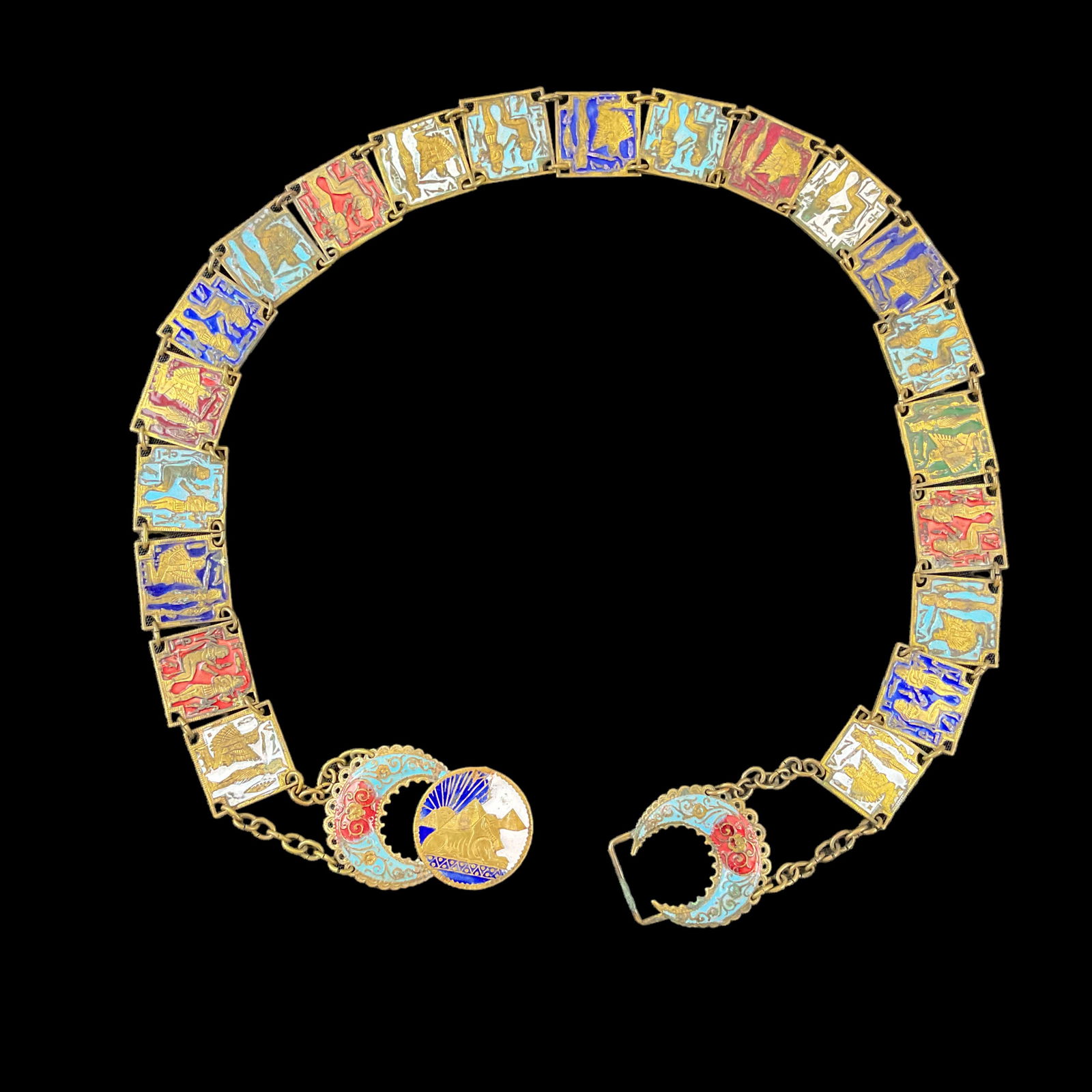 Unsigned Max Neiger 1920’s Egyptian Revival Belt