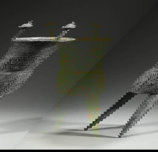 Before Or During The Ming Dynasty, Bronze Three Legged Noble Cups