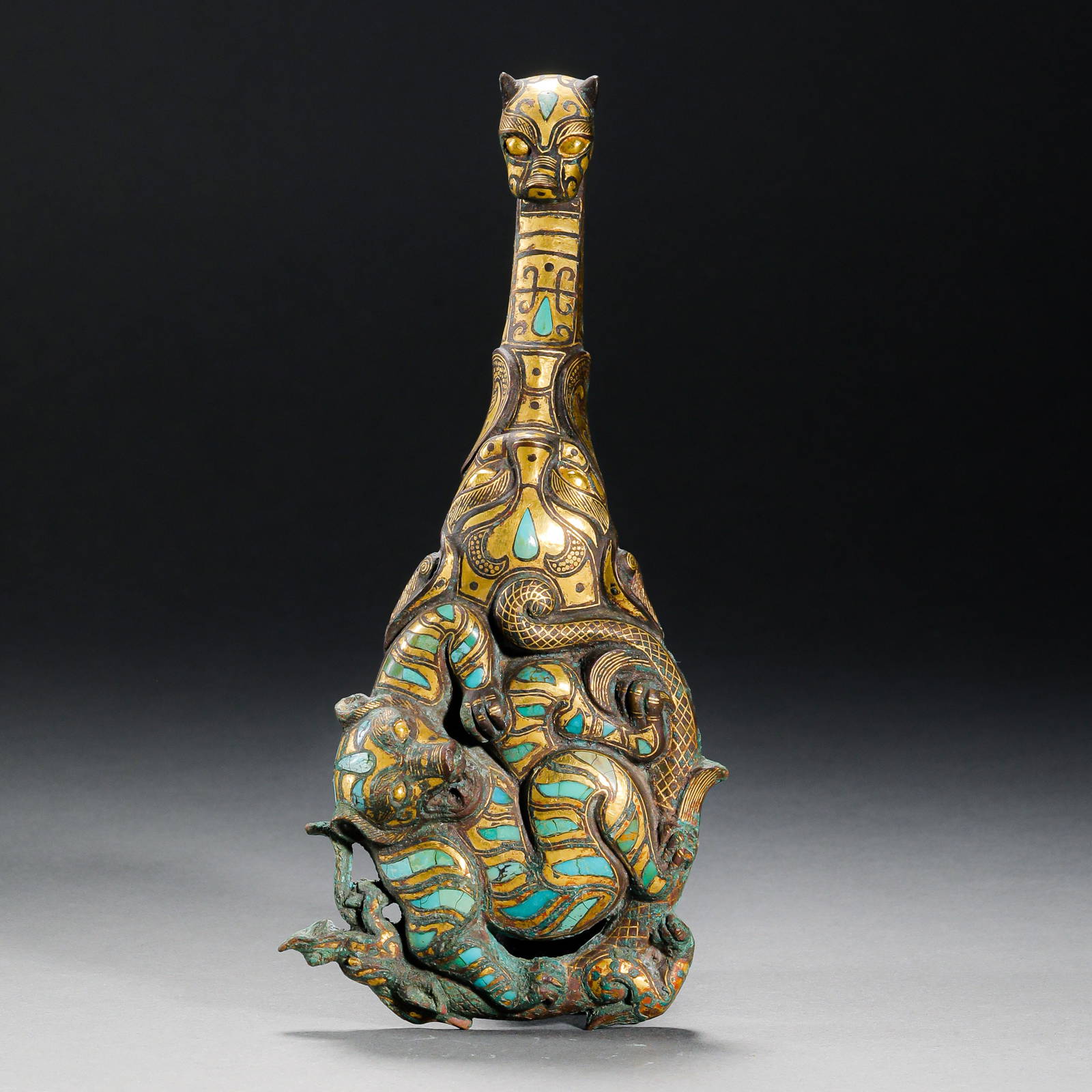 China's Pre-ming Dynasty Used Gold And Silver Animal Heads With Hooks ...