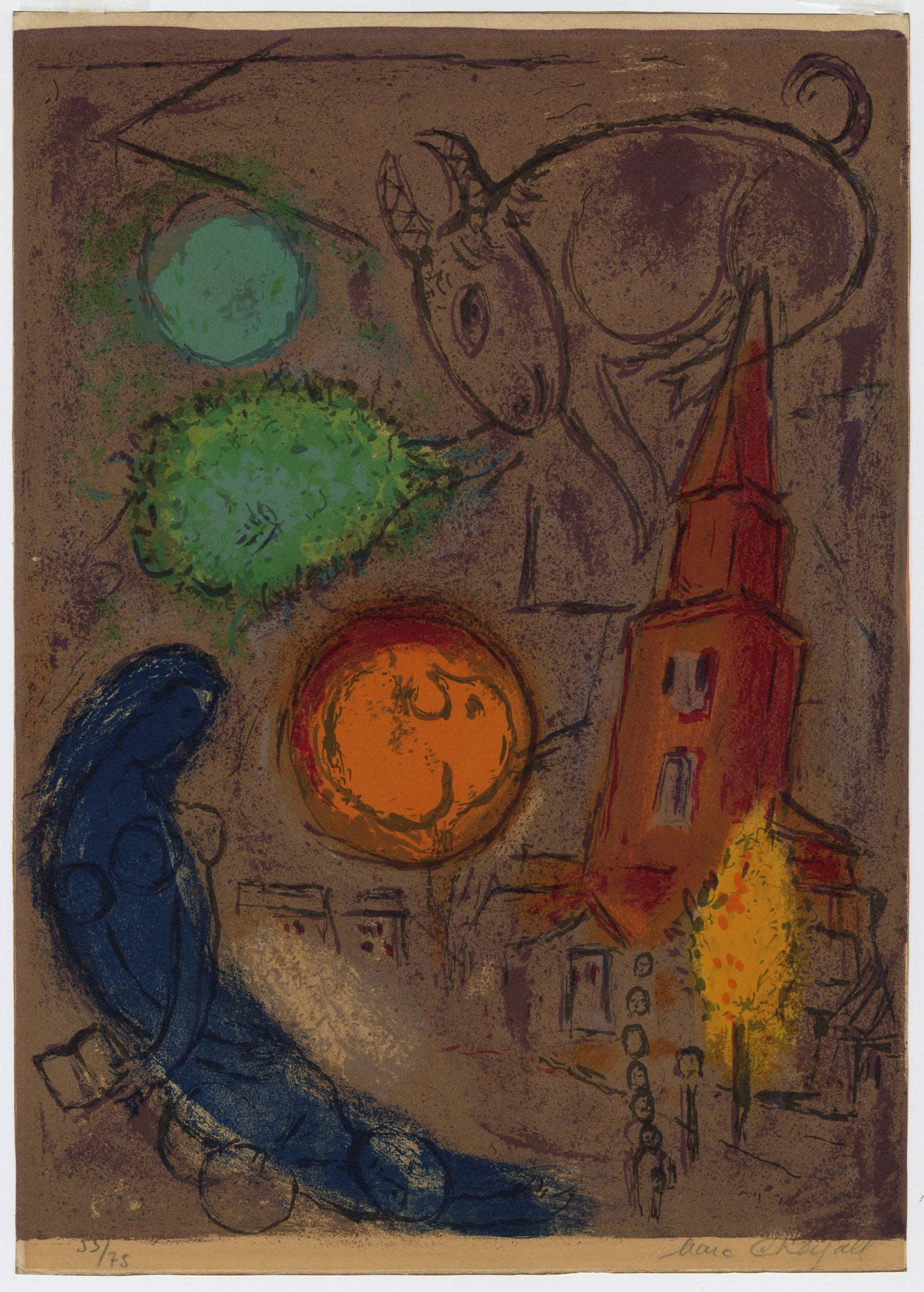 Marc Chagall: "saint Germain Des Pres" Auction