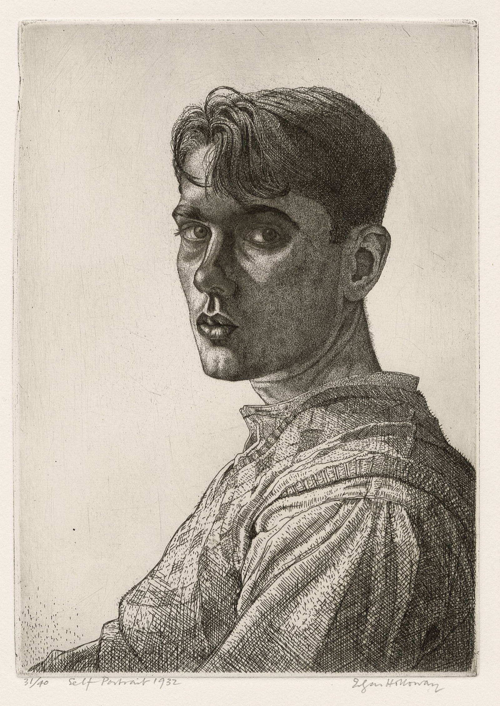 Edgar Holloway: "self-portrait No. 6" Auction