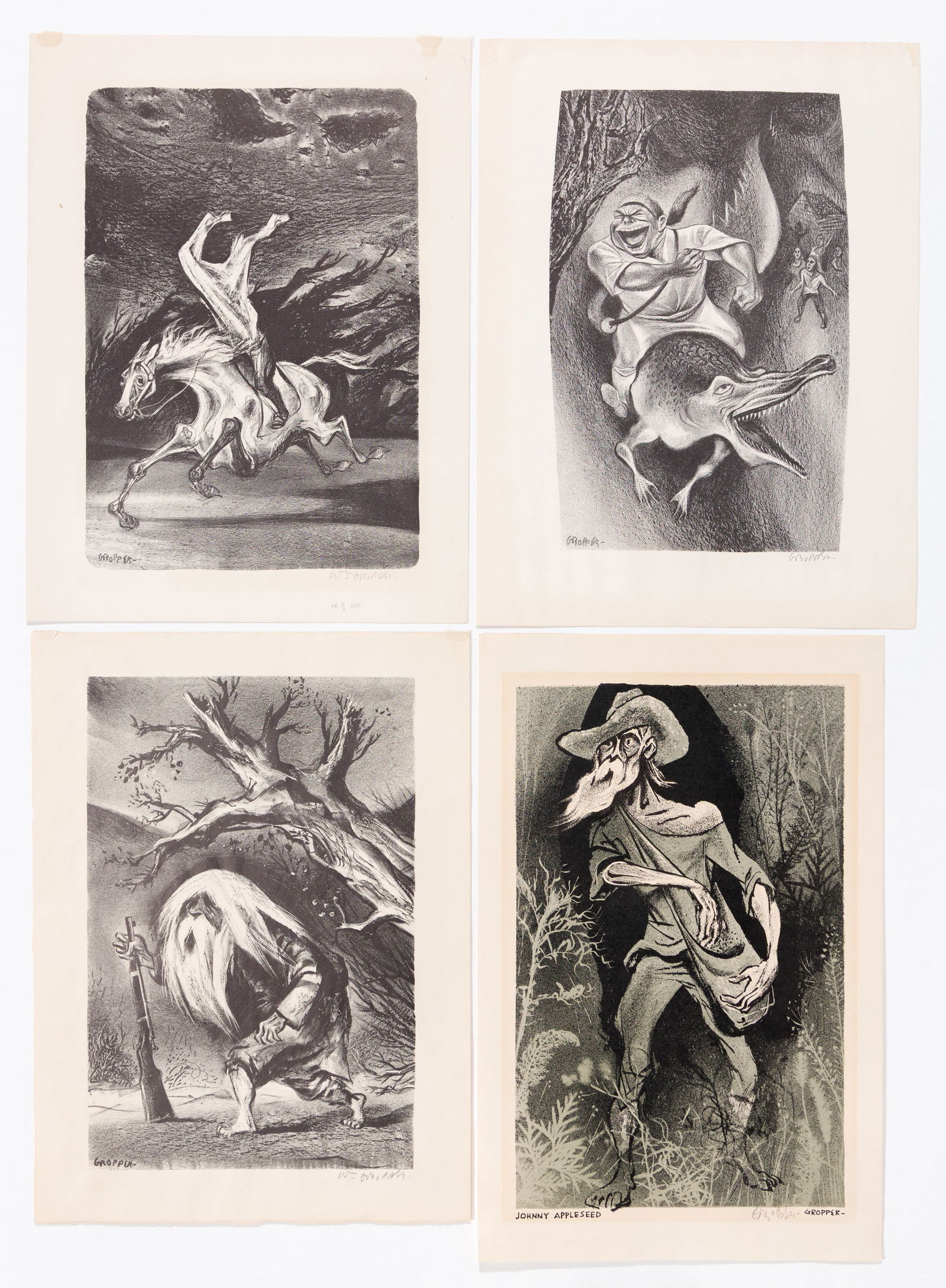William Gropper: A Group Of Four Lithographs. Auction