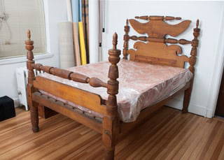 19th Century Cherry Rope Bed Auction