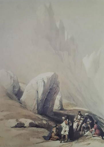David Roberts, The Rock Of Moses In Wady El Leja Valley, West Of Mount ...