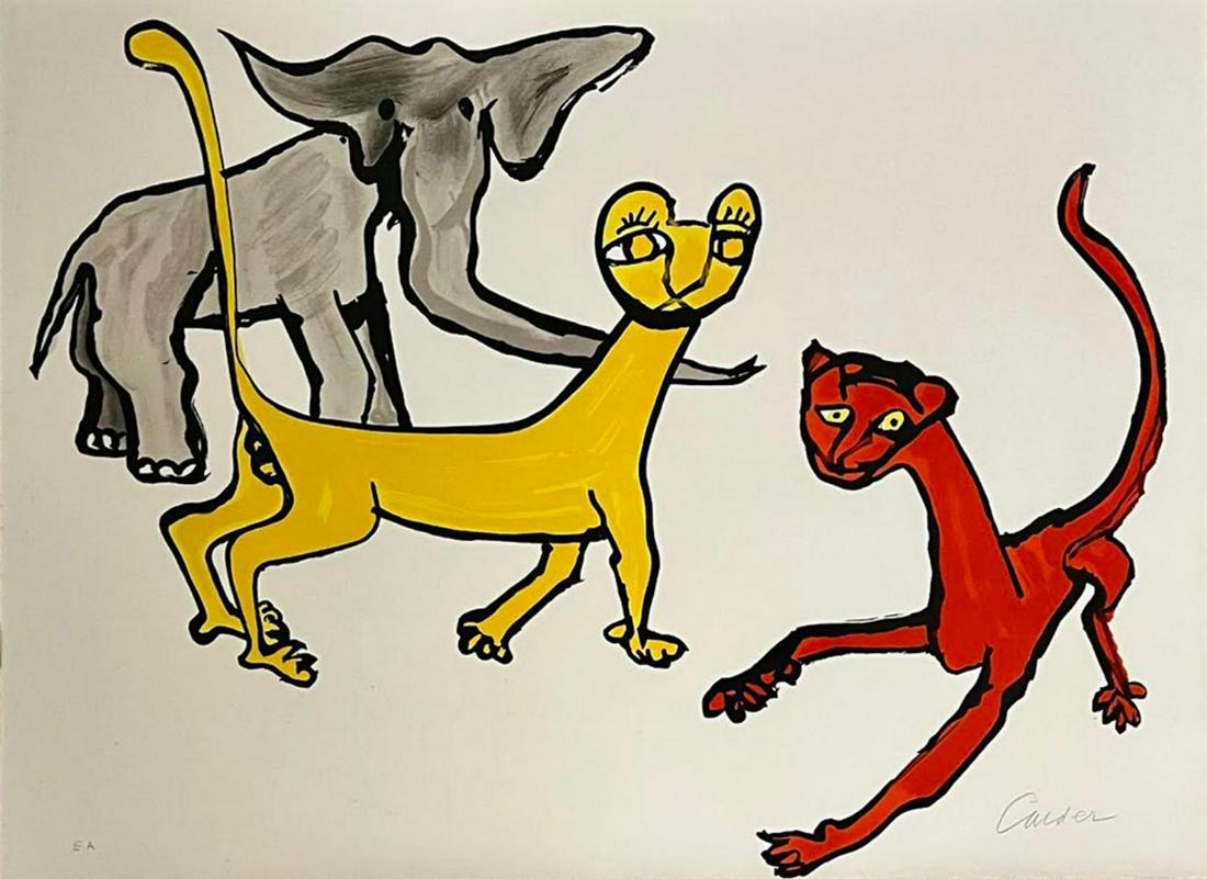 Alexander Calder 'our Unfinished Revolution: Animals, 1976' Signed ...