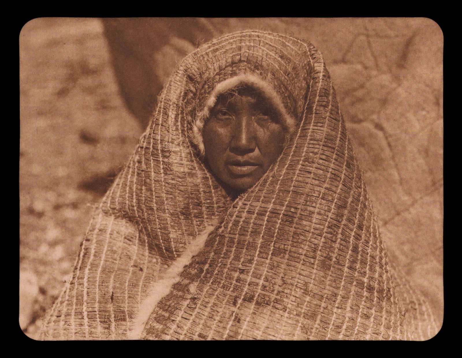 Edward S. Curtis, Plate 48 Nootka Woman Wearing Cedar Bark Blanket, Ca ...