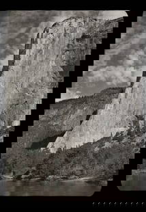 Ansel Adams, El Capitan, Merced River, Against Sun, Yosemite National ...