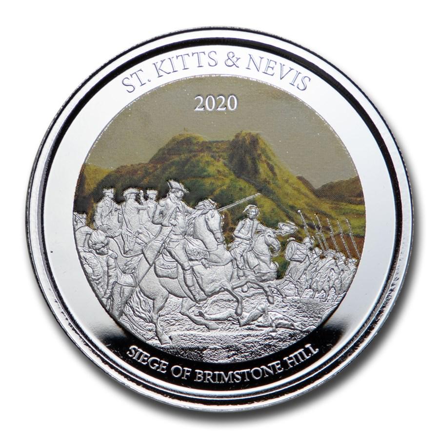 2020 St. Kitts And Nevis 1 Oz Silver Brimstone Hill Proof (color) Auction