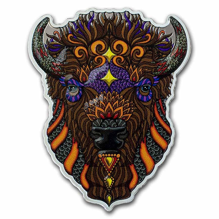 2021 Si 1 Oz Silver $2 Spirit Animals By Phil Lewis: Bison Auction