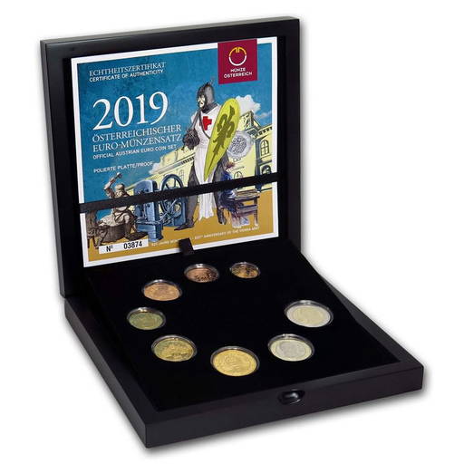 2019 Austria 825th Anniversary Euro Proof Coin Set