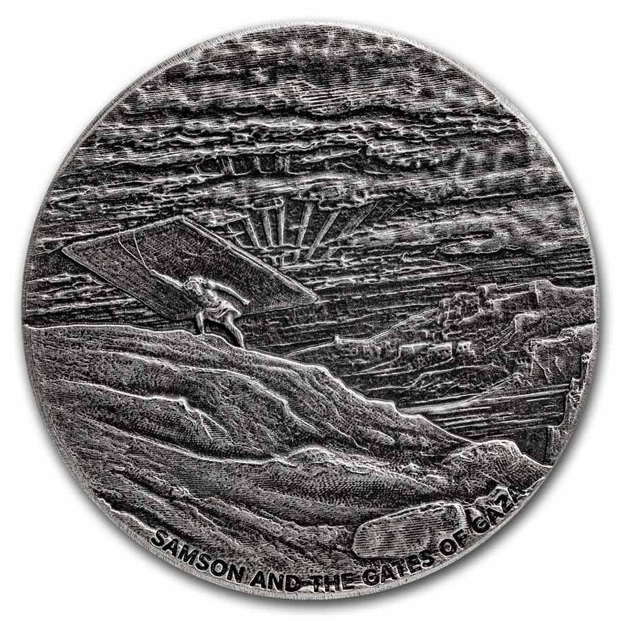 2022 2 Oz Silver Coin - Biblical Series (samson & Gates Of Gaza) Auction