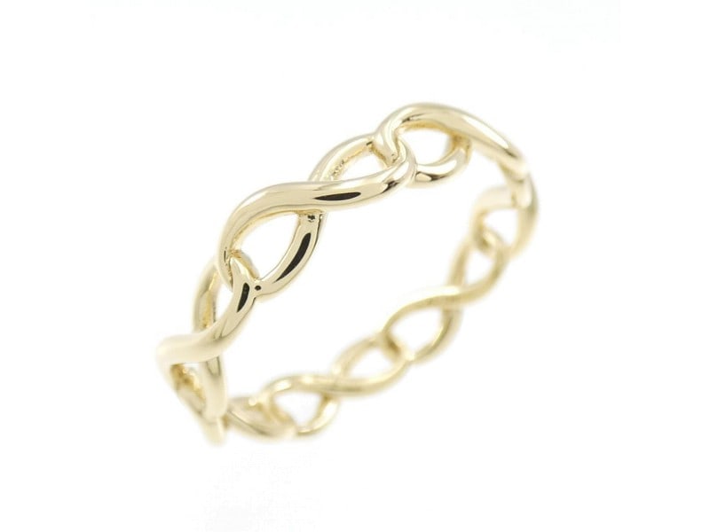 Tiffany & Co 18k Yellow Gold Infinity Narrow Us 5.5 Ring E0719 Auction