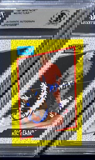 Ric Flair Signed 1991 Impel Wcw Card #43 Beckett