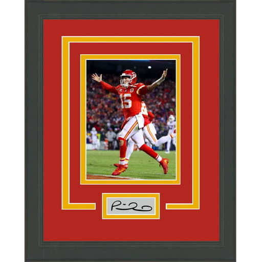 Framed Patrick Mahomes Facsimile Laser Engraved Signature Chiefs 14x17 ...