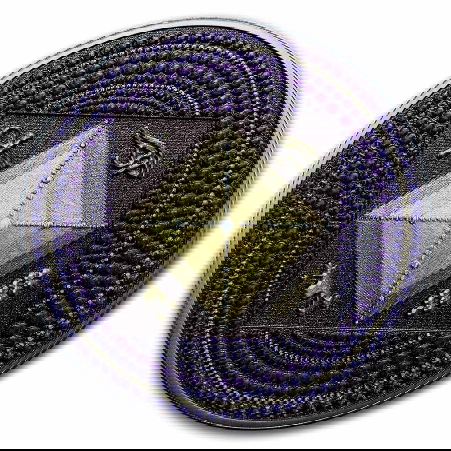 2022 Palau 3 Oz Silver Proof Dot Art: Egypt Pyramid Auction