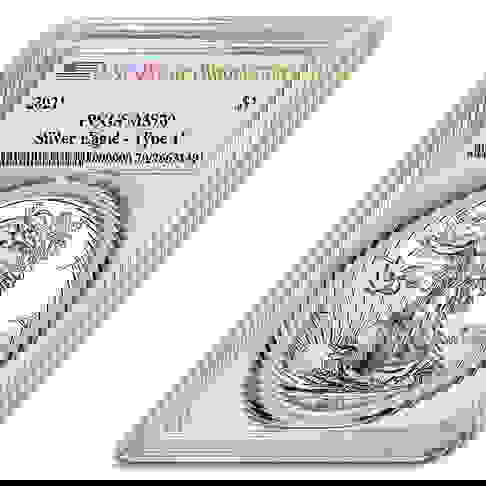 2021 Silver Eagle (type 1) Ms-70 Pcgs (last Day Of Production) Auction