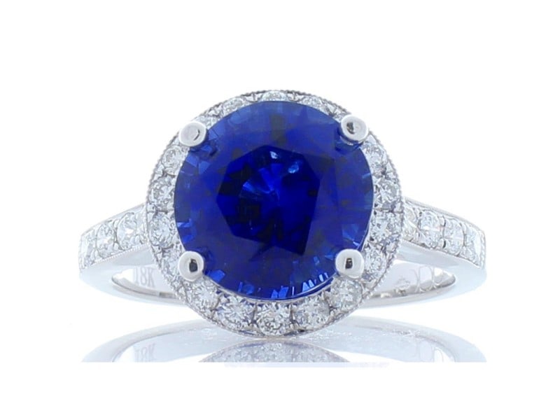 Heritage Gem Studio Egl Gem Lab Certiifed 3.30 Carat Blue Sapphire And ...