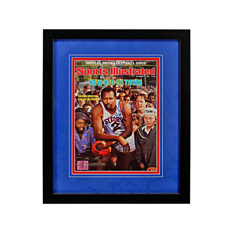 Moses Malone Philadelphia 76ers Autographed Signed Framed Sports ...