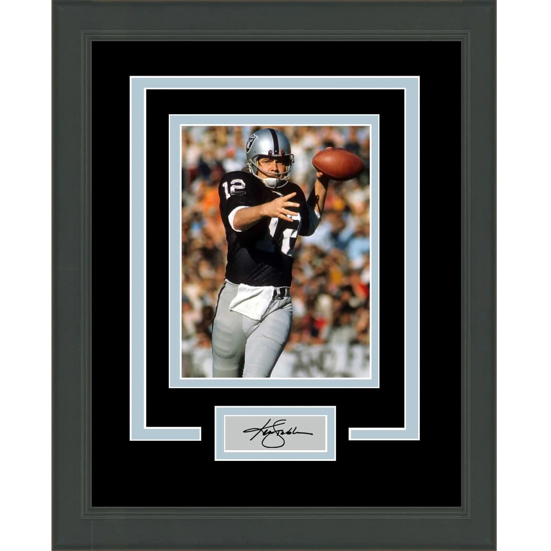 Framed Ken Stabler Facsimile Laser Engraved Signature Auto Raiders ...