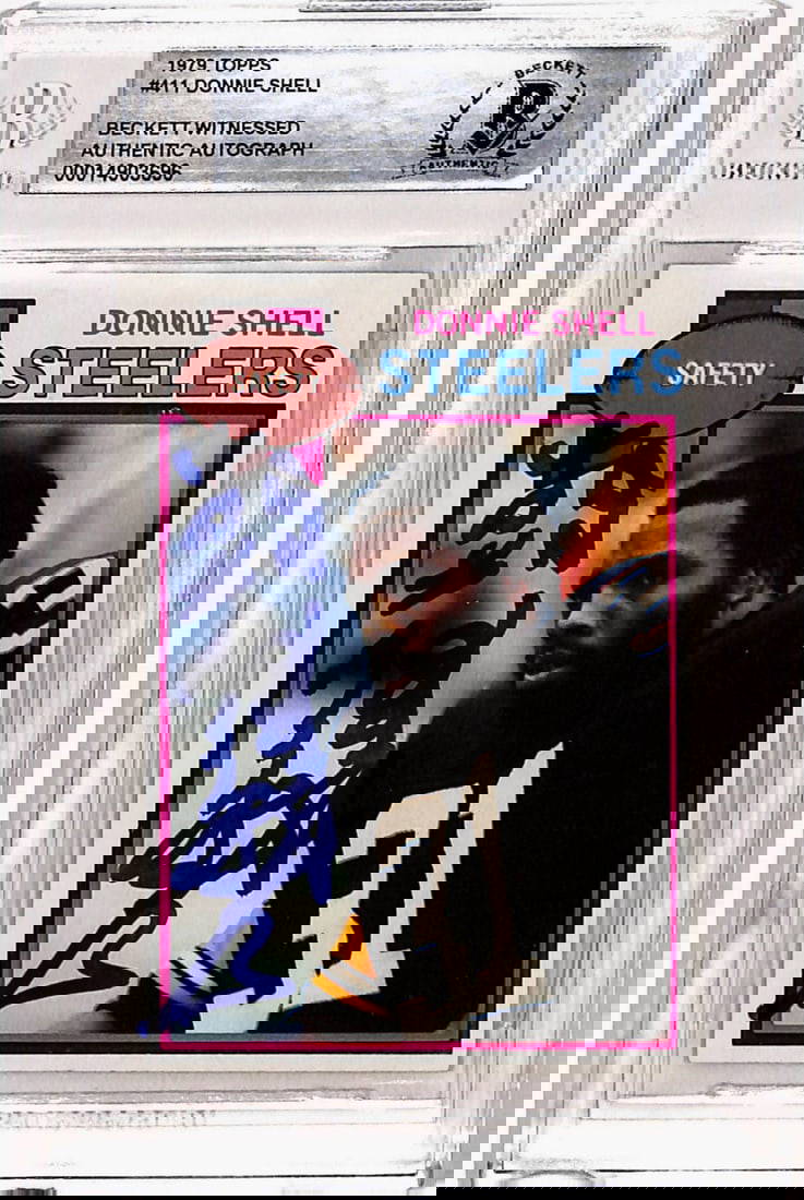 Donnie Shell Signed 1979 Topps #411 Rookie Card Hof Beckett Slab 40767 ...