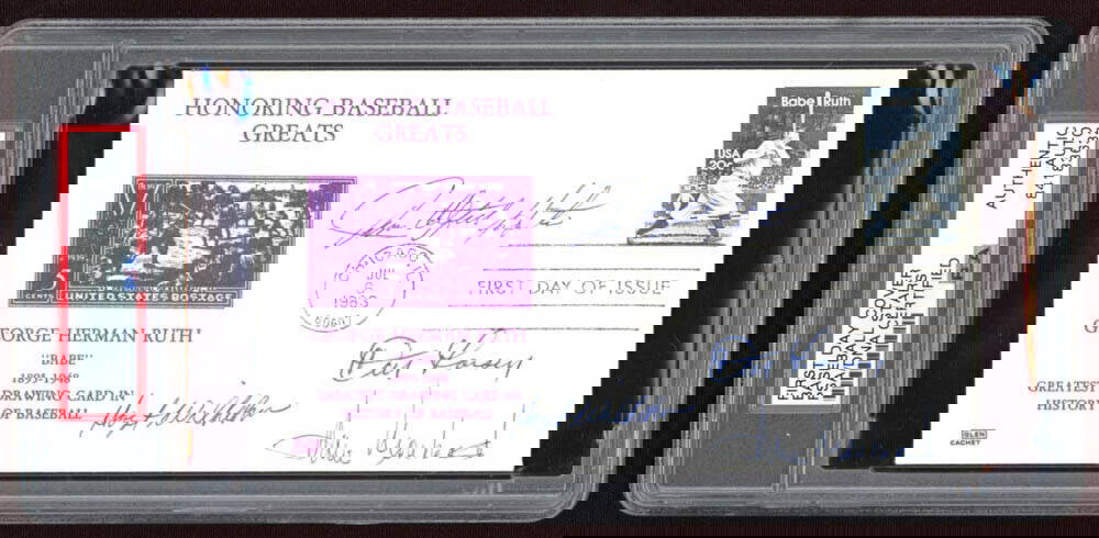 Jim Catfish Hunter Hoyt Wilhelm Don Larsen Dave Morehead Signed Babe ...