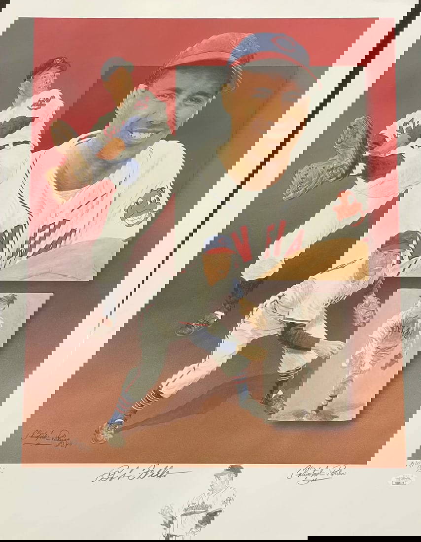 Bob Feller & Christopher Paluso Signed18x24 Artist Proof Lithograph 18/ ...