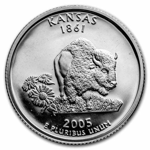 2005 S Kansas State Quarter Gem
