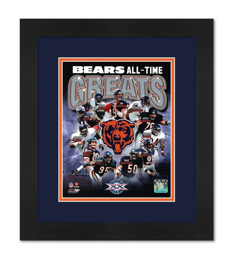 Chicago Bears "all Time Greats" Team Collage