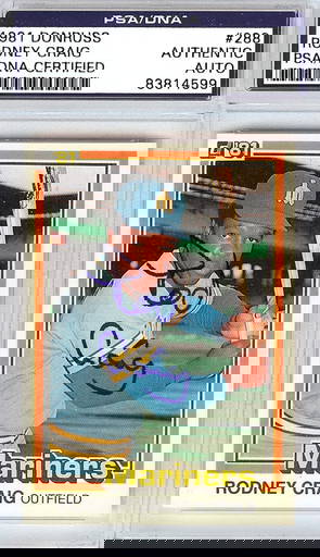 Rodney Craig Autographed 1981 Donurss Card