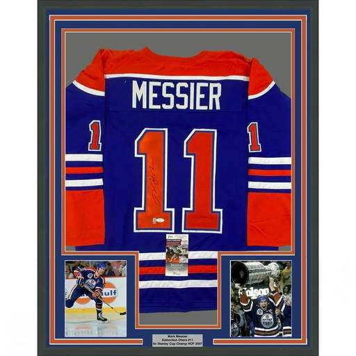 Framed Autographed/signed Mark Messier 33x42 Edmonton