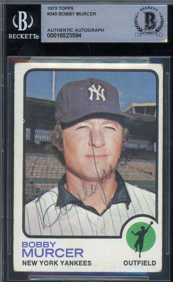 Bobby Murcer Beckett Bas Signed