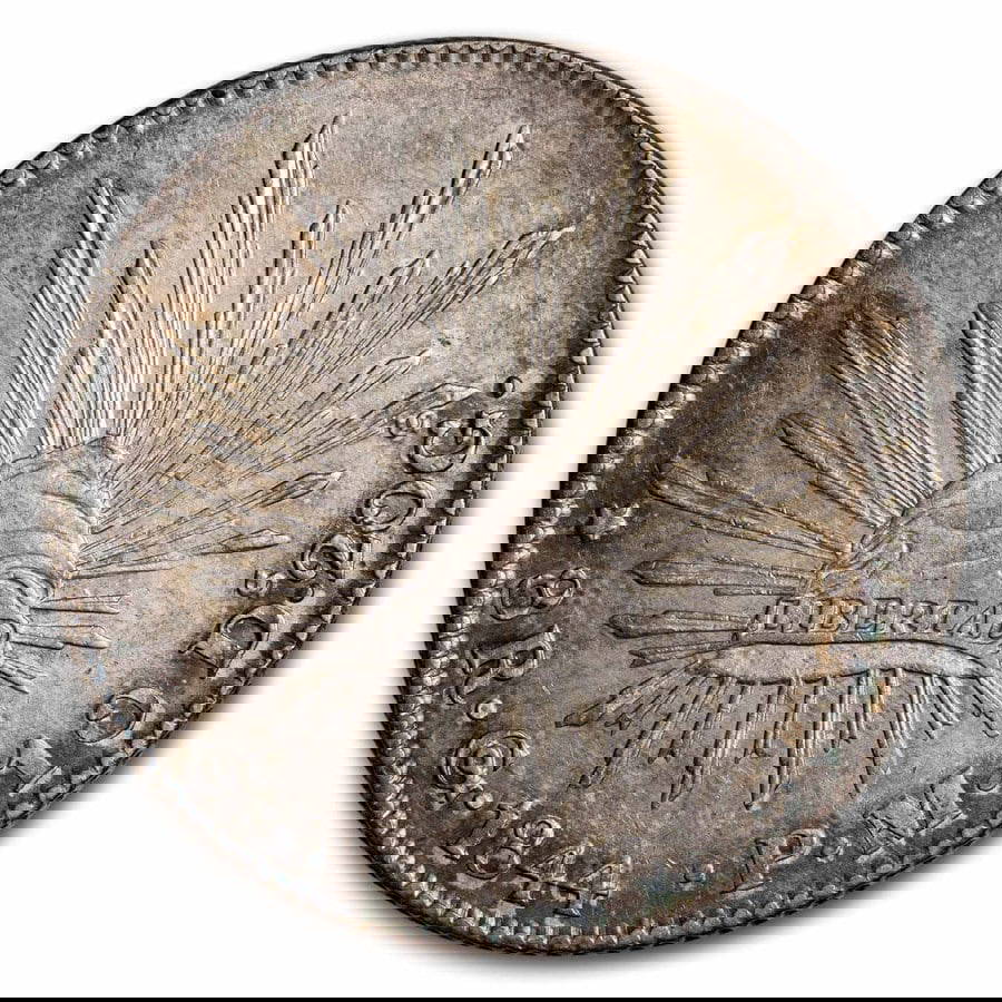 1844-go Pm Mexico Silver 8 Reales Cap Auction