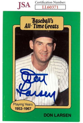 Don Larsen Signed 1987 Hygrade
