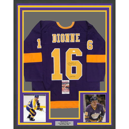 Framed Autographed/signed Marcel Dionne Hof