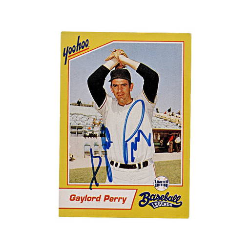 1993 Yoo Hoo Gaylord Perry Autograph Auto Signed Signature Cleveland ...
