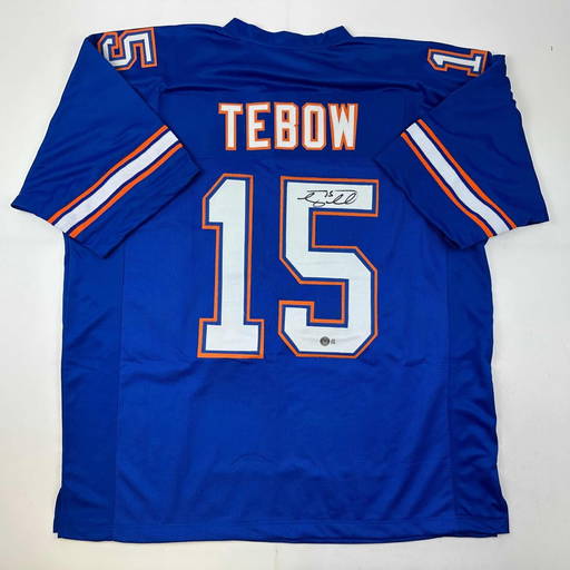 Autographed/signed Tim Tebow Florida Blue