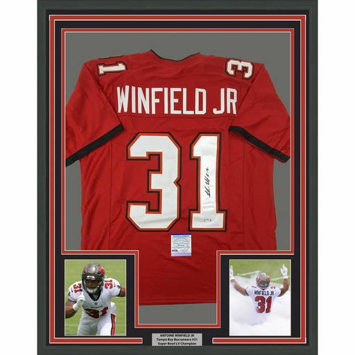 Framed Autographed/signed Antione Winfield Jr