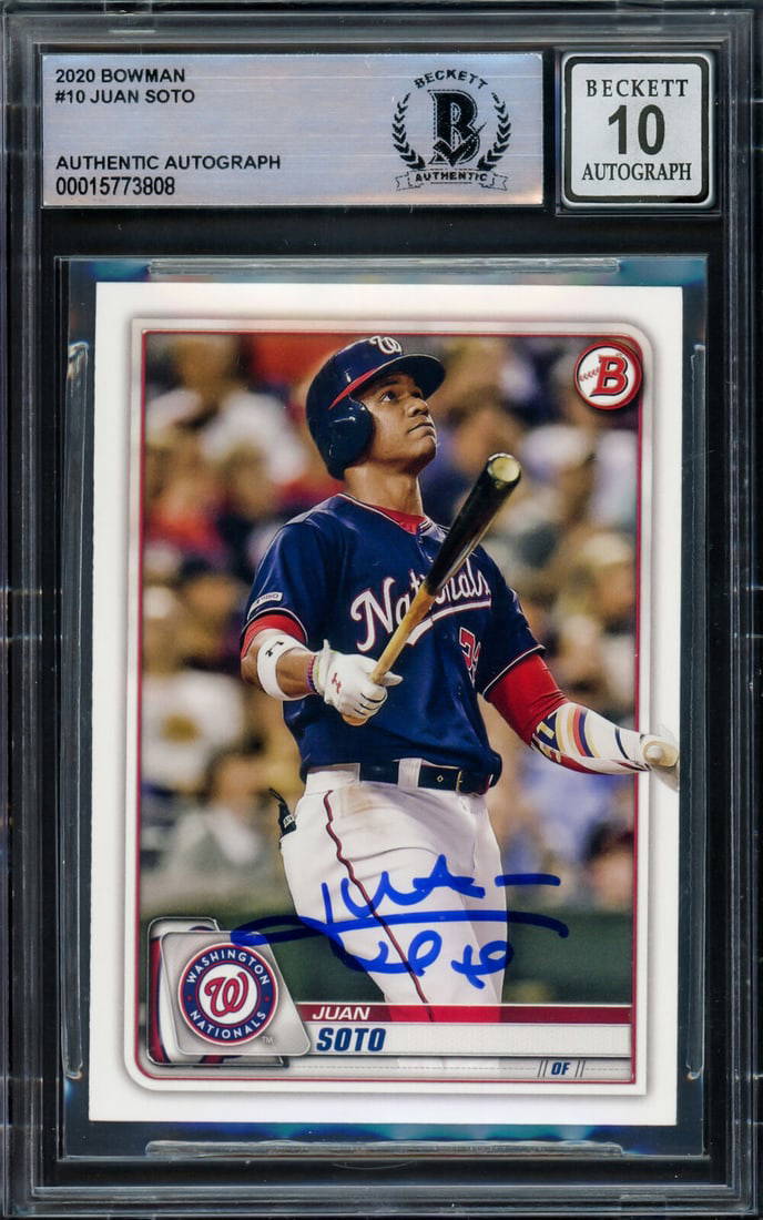 Juan Soto Autographed 2020 Bowman Auction
