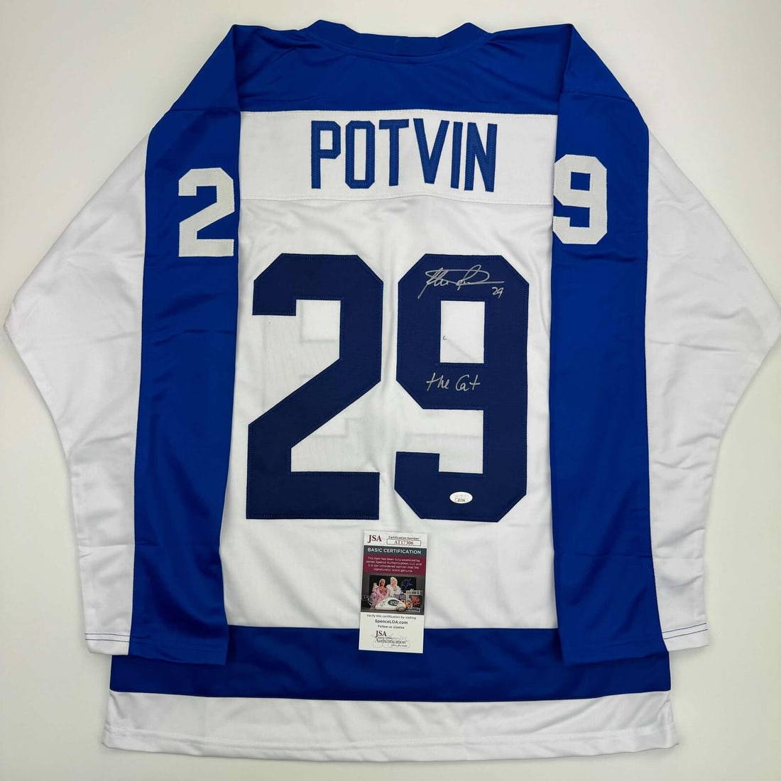 Autographed/signed Felix Potvin "the Cat" Toronto White Hockey Jersey ...