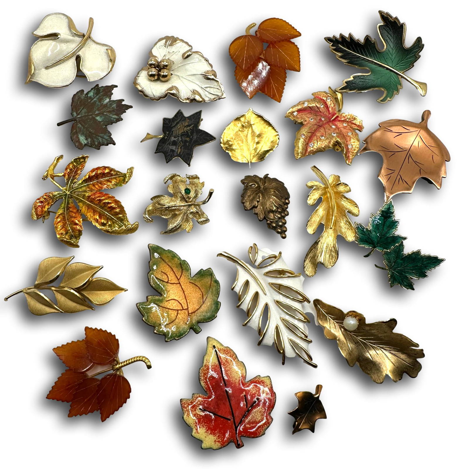 Autumn Leaves Pin Brooch Collection Auction