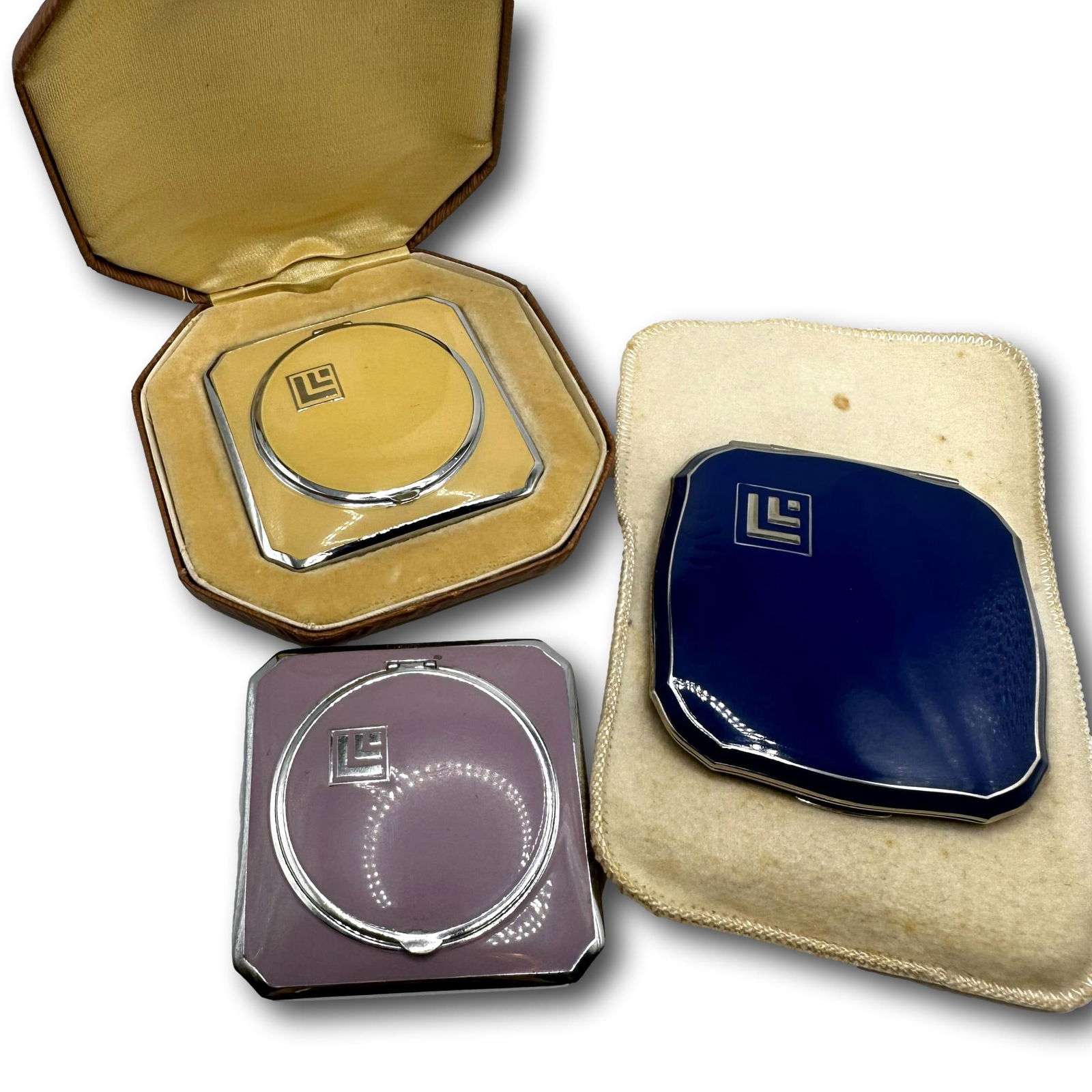 Collection Of Vintage Lucien Lelong Compacts Auction