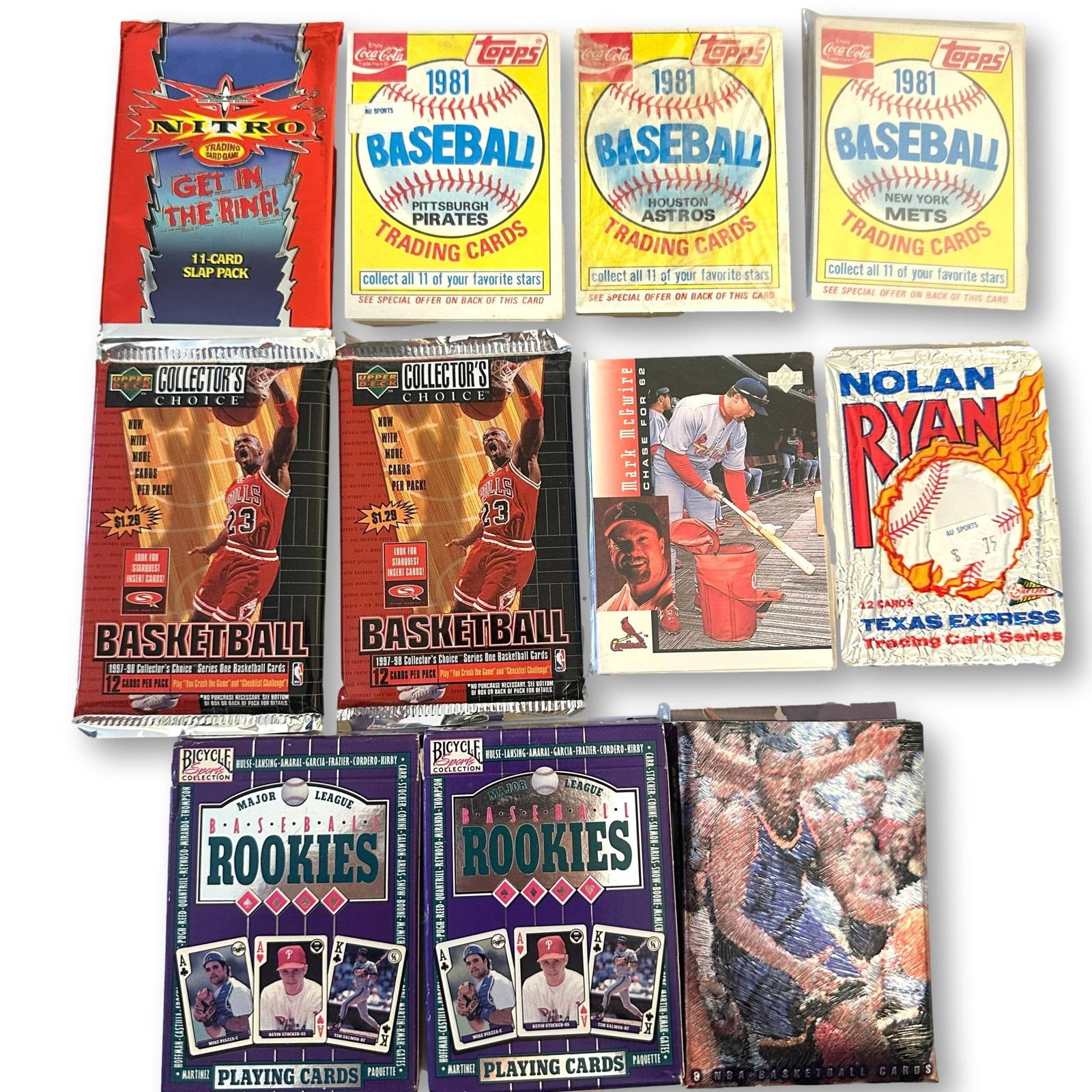 Assorted Baseball Playing Cards, Michael Jordan And More Auction