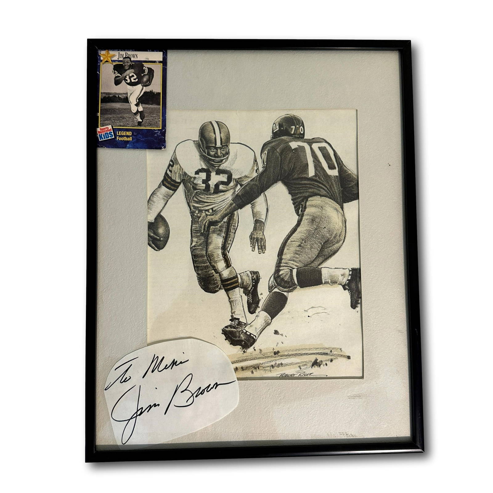 Jim Brown Trading Card, Autograph, And Framed Print Auction