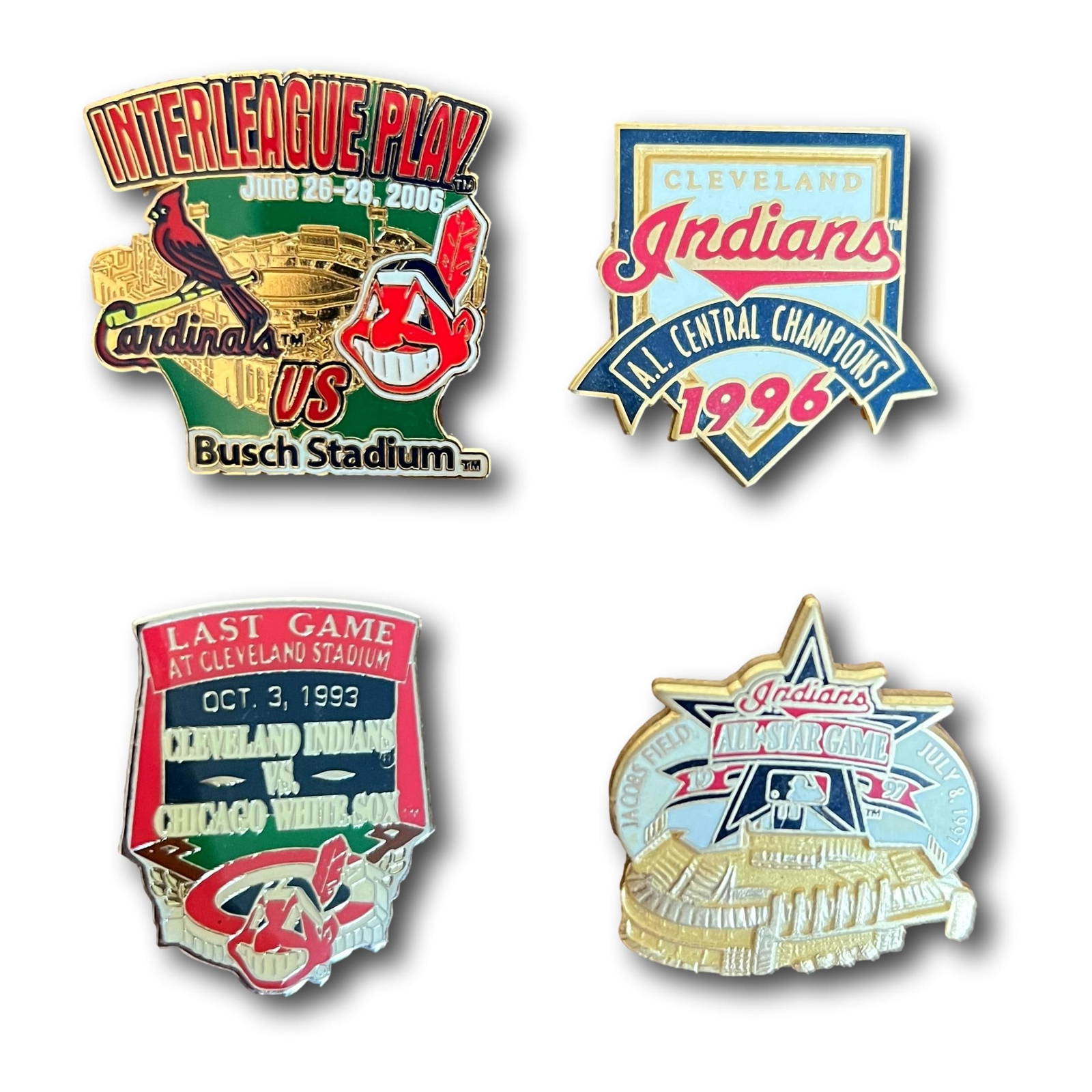 Collection Of Vintage Cleveland Indians Baseball Pins Auction