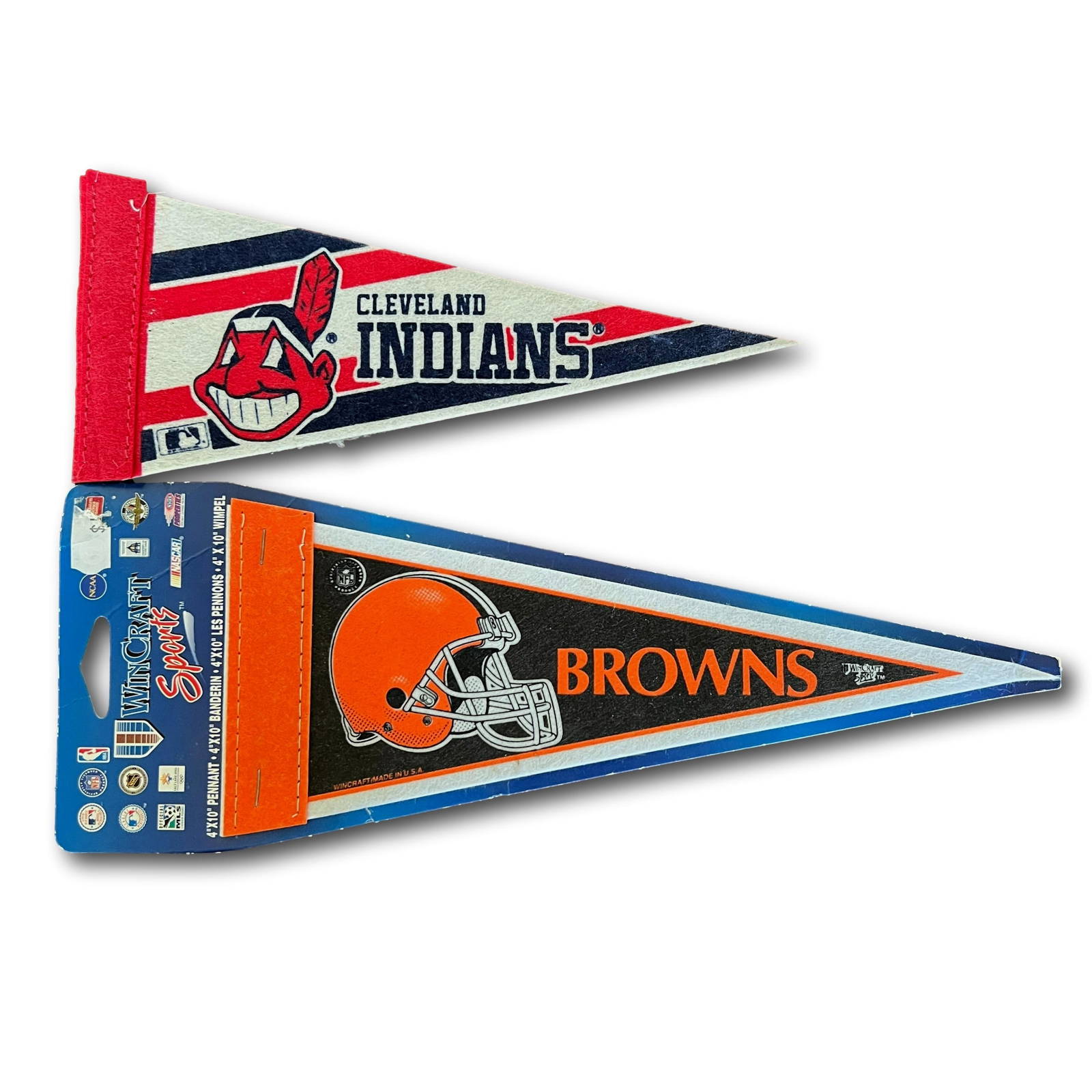 Cleveland Indians And Cleveland Browns Vintage Pennants Auction